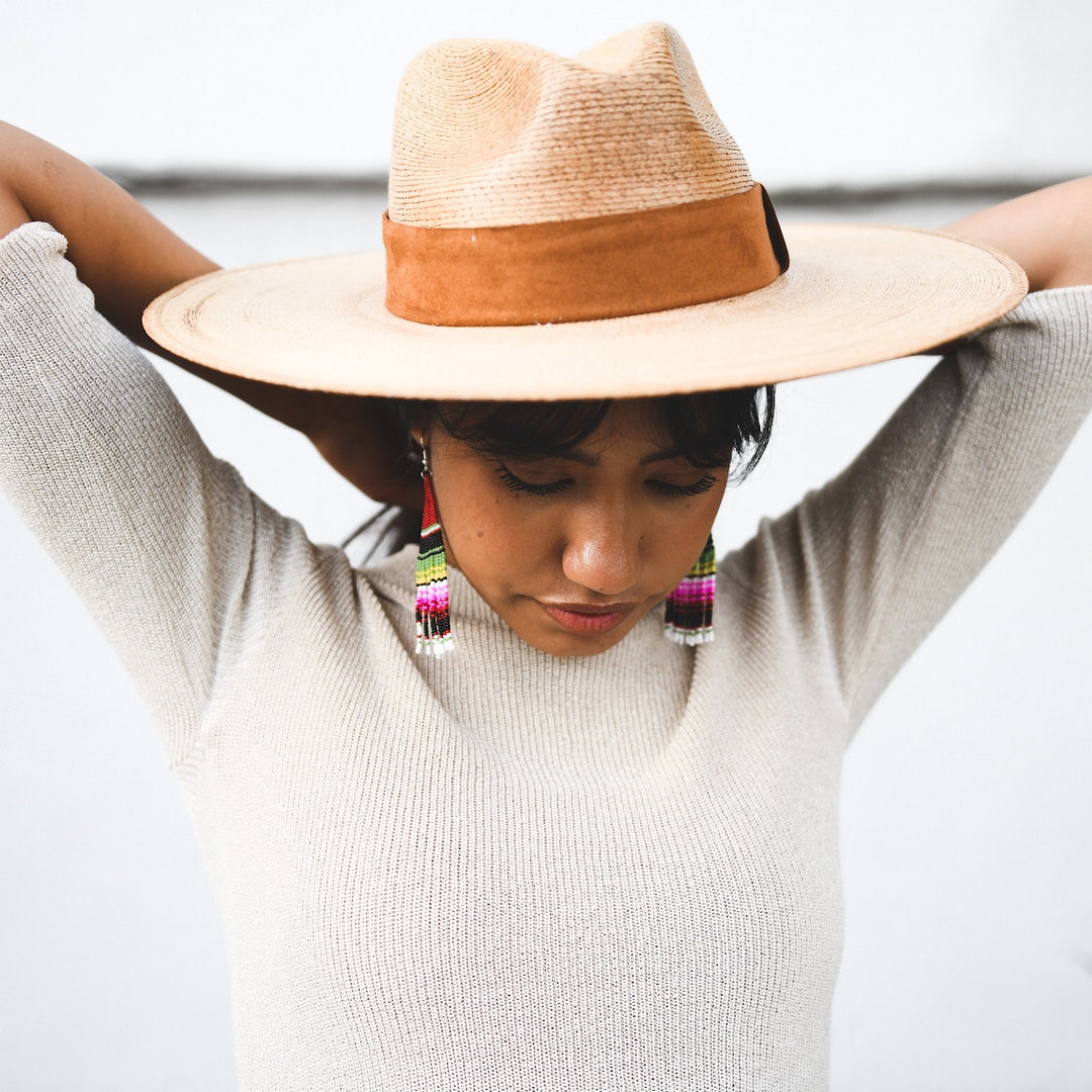 Palm Leaf Indiana Hat - Hat/ Sombrero - Palma Hat Handmade-mexican Palm ...