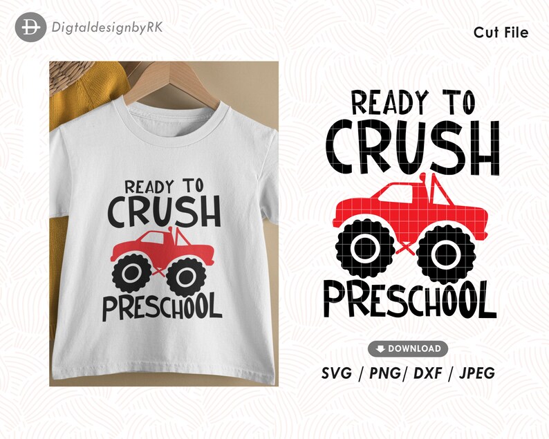 Ready to Crush Preschool SVG, Back to School for Kids, Preschool ...