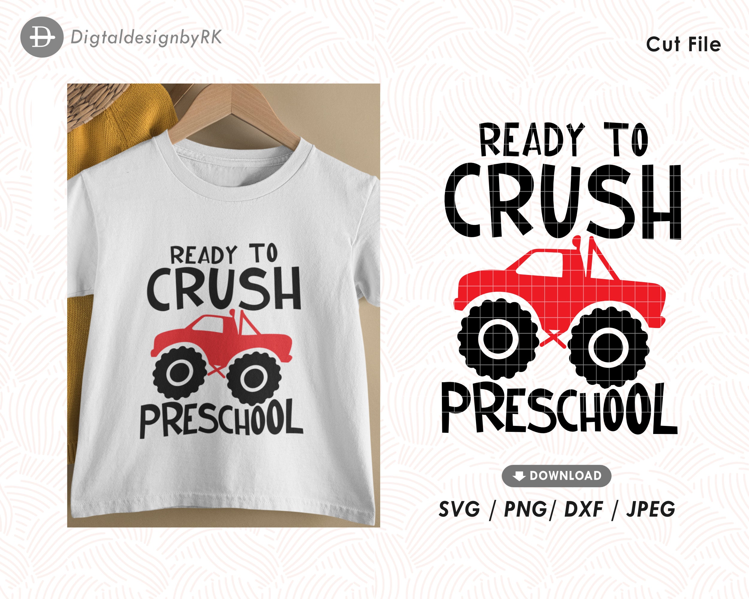 Ready to Crush Preschool SVG, Back to School for Kids, Preschool ...