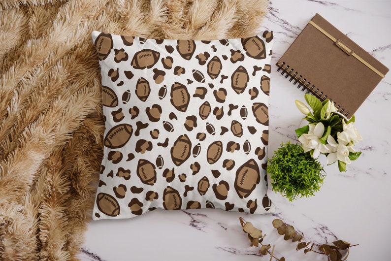 Leopard Football Pattern SVG Football Cheetah Pattern Svg | Etsy