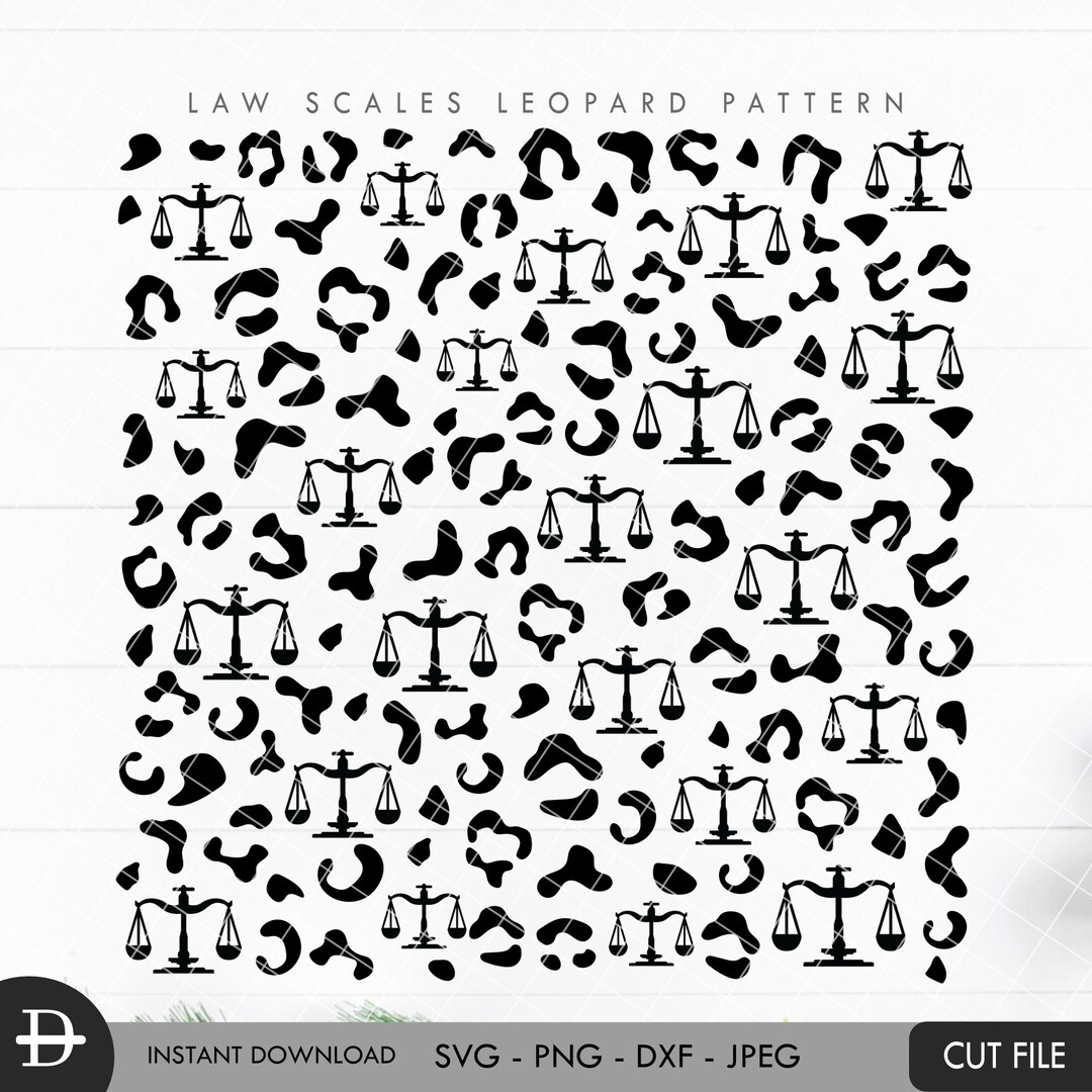 Law Scales Leopard Pattern, Scale of Justice Cheetah Pattern, Legal ...