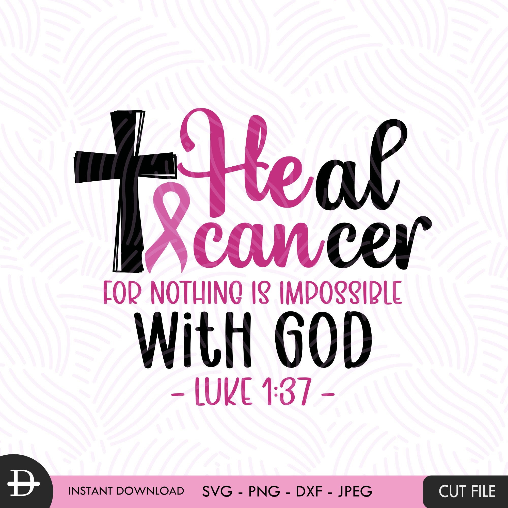 Heal Cancer SVG He can heal svg Breast Cancer Awareness | Etsy