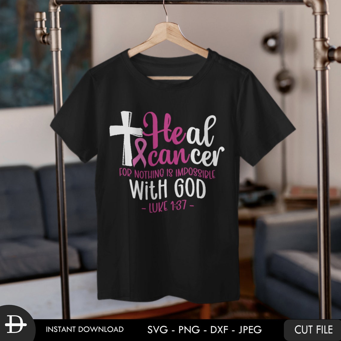 Heal Cancer SVG He Can Heal Svg Breast Cancer Awareness | Etsy