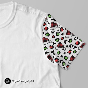 Buffalo Plaid Santa Hat Leopard Pattern, Christmas Hat Cheetah Pattern ...