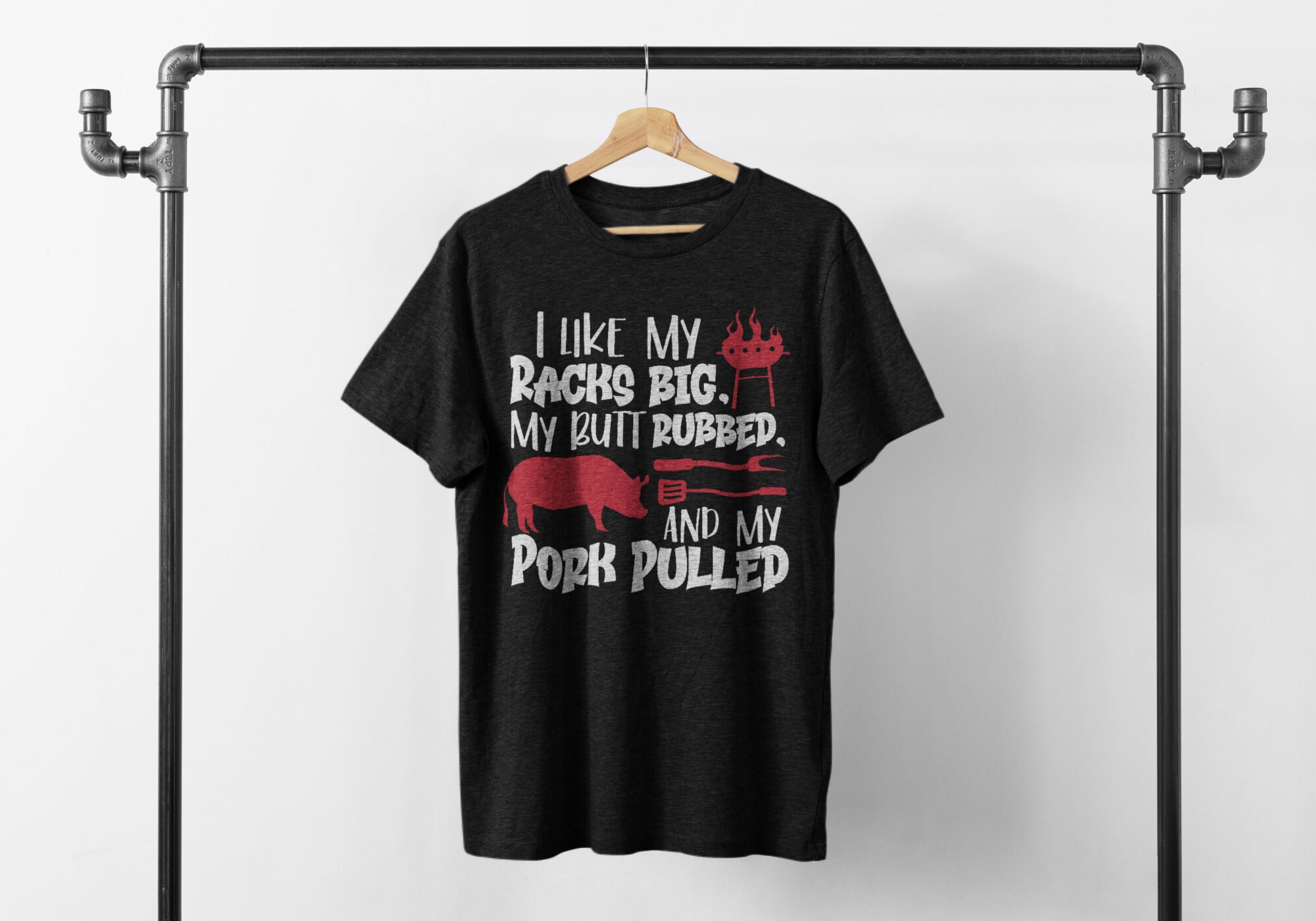 I Like My Racks Big Bbq Svg, BBQ Grill SVG for Shirt, Funny BBQ Svg ...