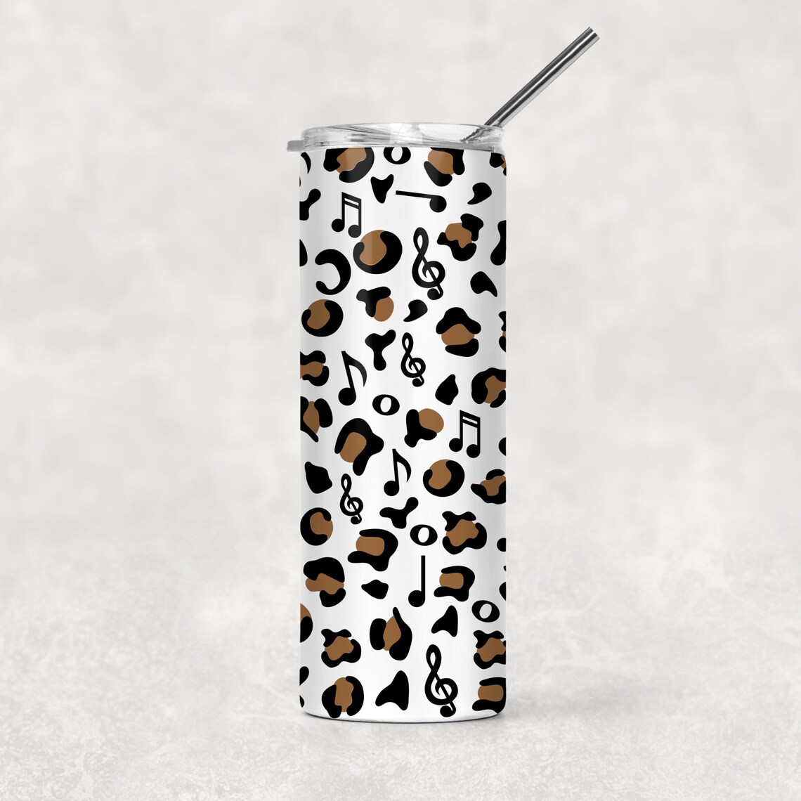 Musical Notes Leopard Cheetah Pattern SVG, Musical Music Teacher Mom ...