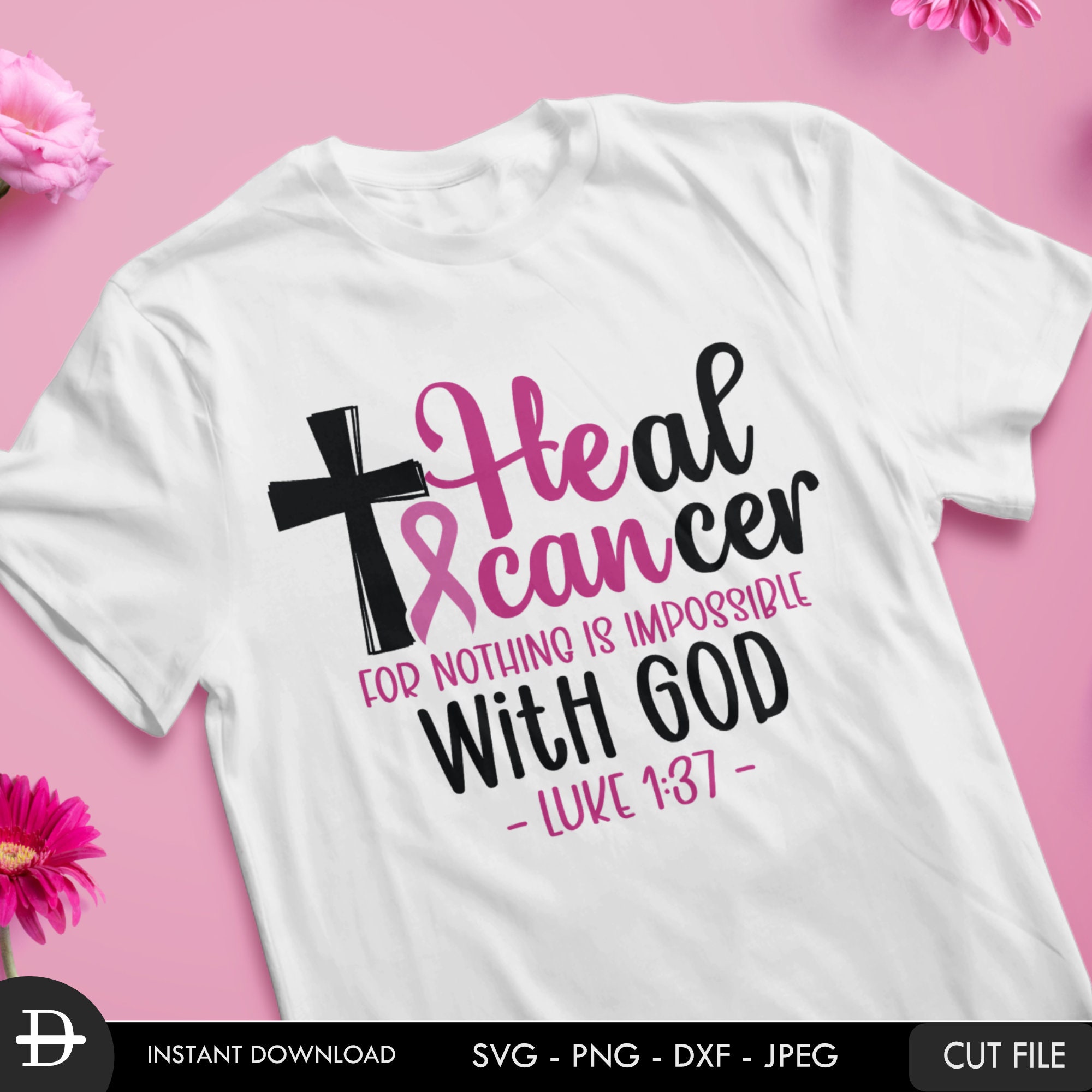 Heal Cancer SVG He can heal svg Breast Cancer Awareness | Etsy