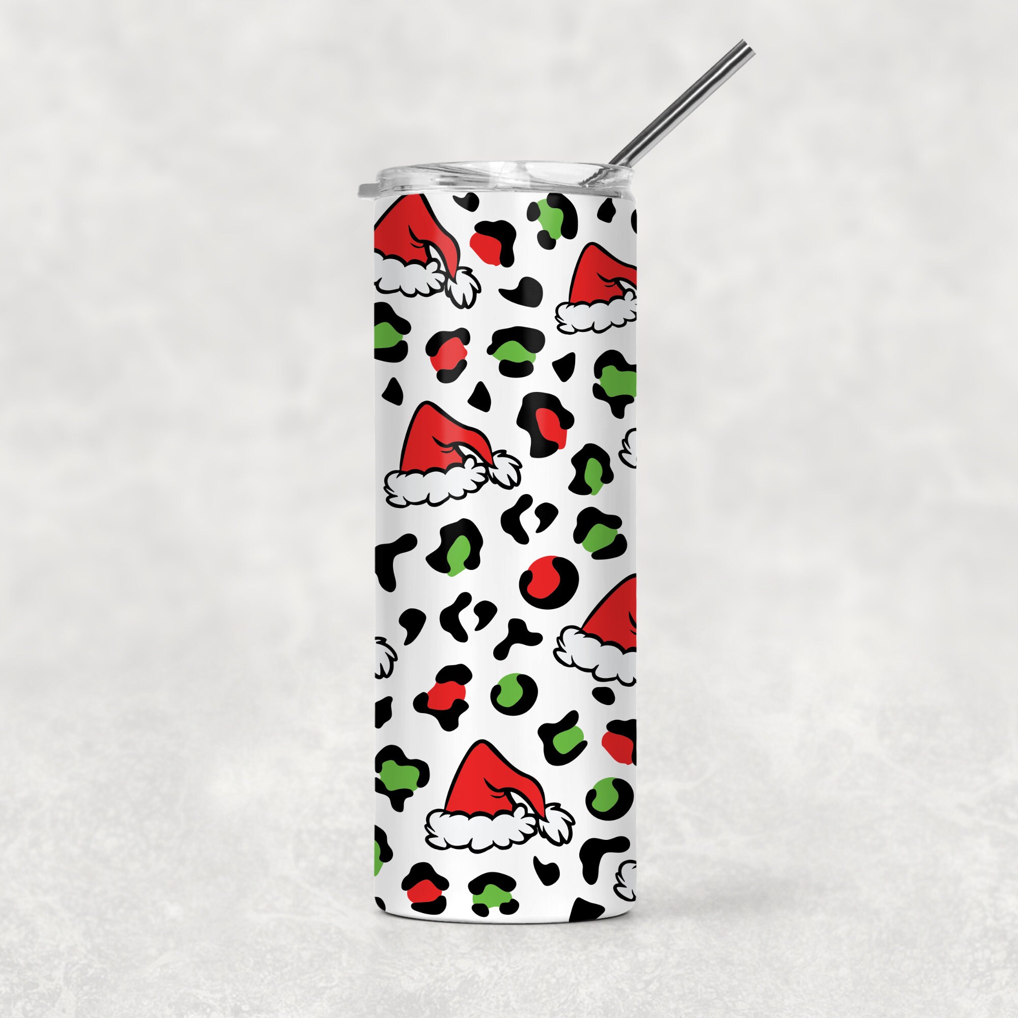 Santa Hat Leopard Pattern SVG Christmas Hat Cheetah Pattern - Etsy