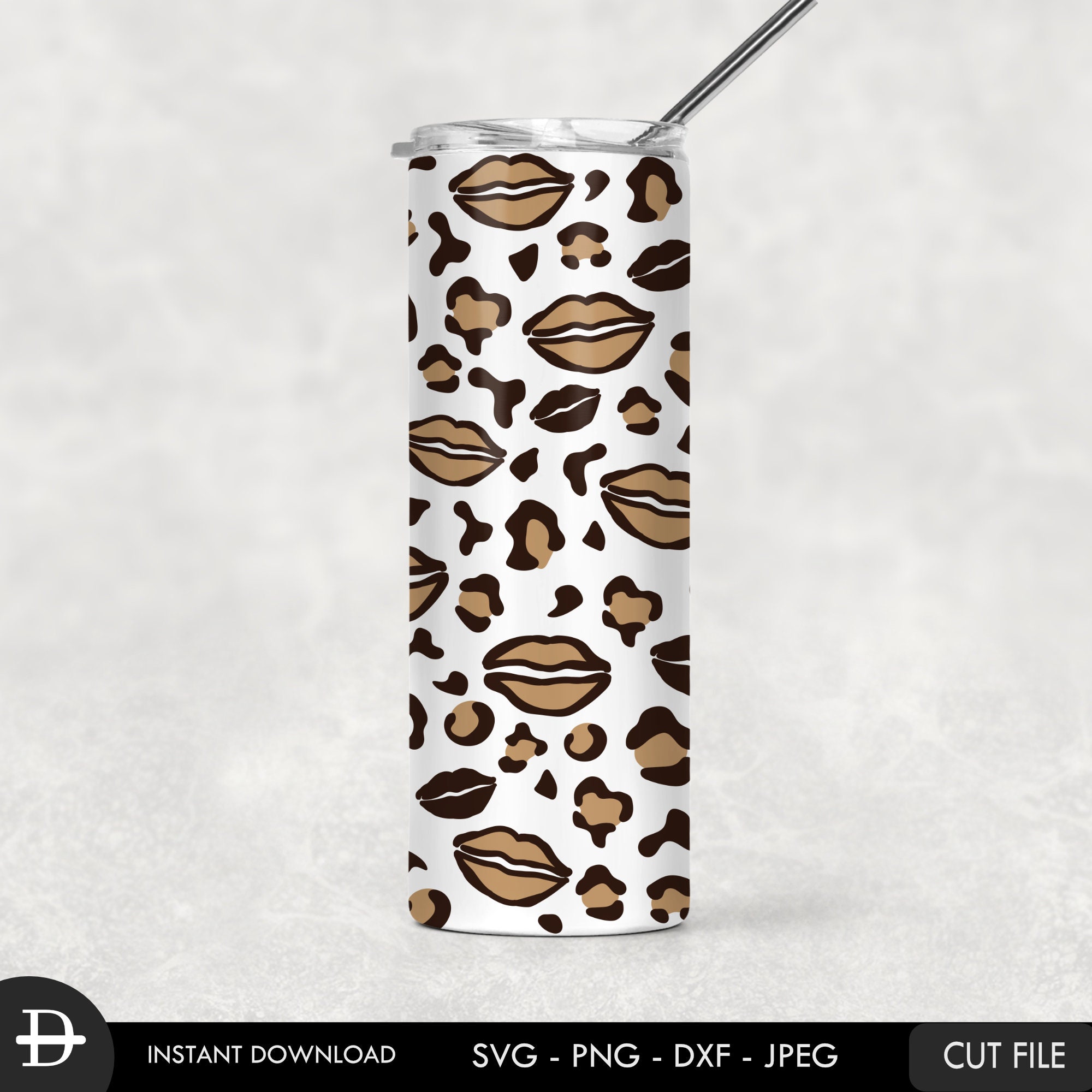 Leopard Lips Pattern SVG Lips Cheetah Pattern Svg Kiss | Etsy