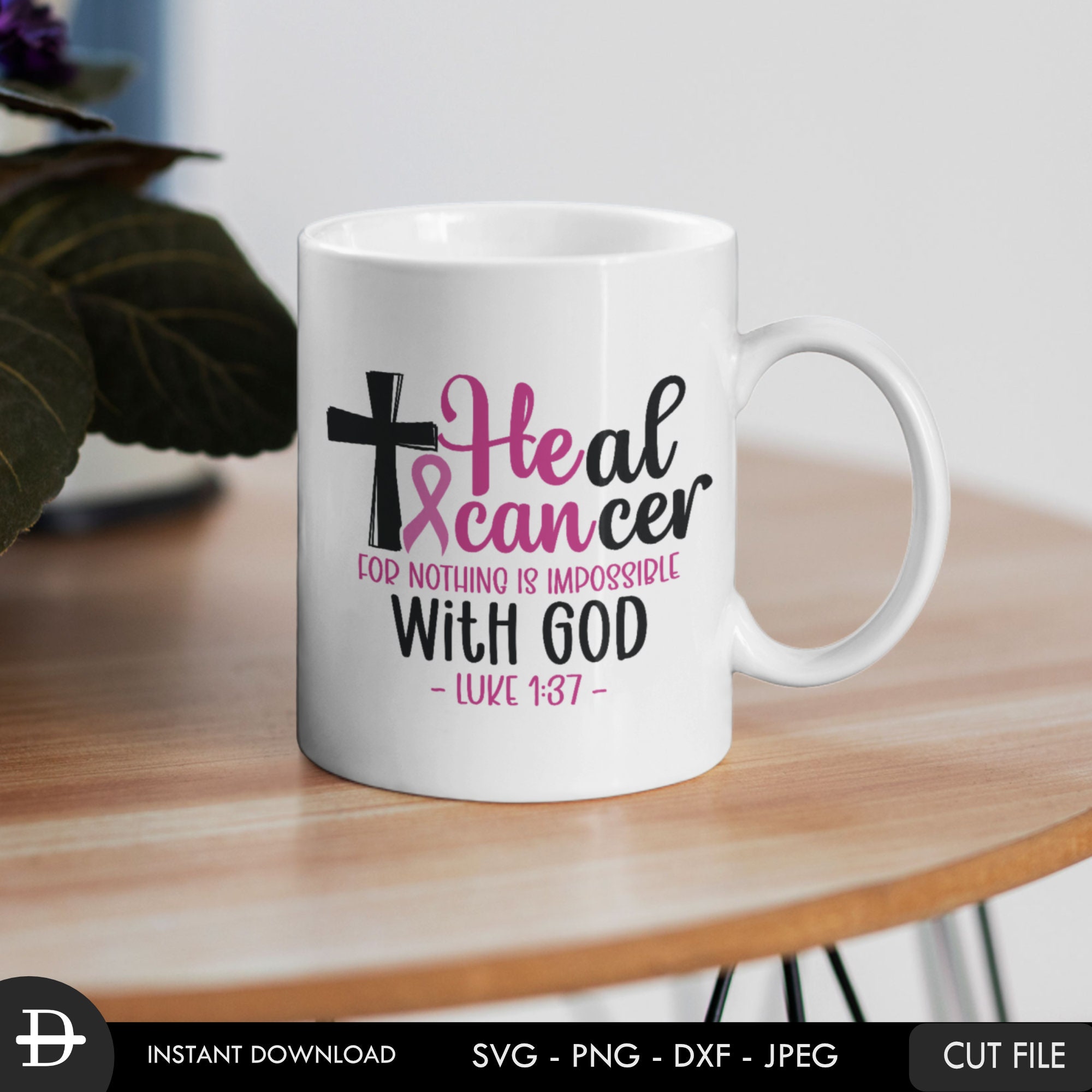 Heal Cancer SVG He Can Heal Svg Breast Cancer Awareness | Etsy