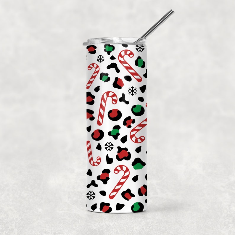 Christmas Candy Leopard Pattern SVG Candy Snowflake Cheetah - Etsy