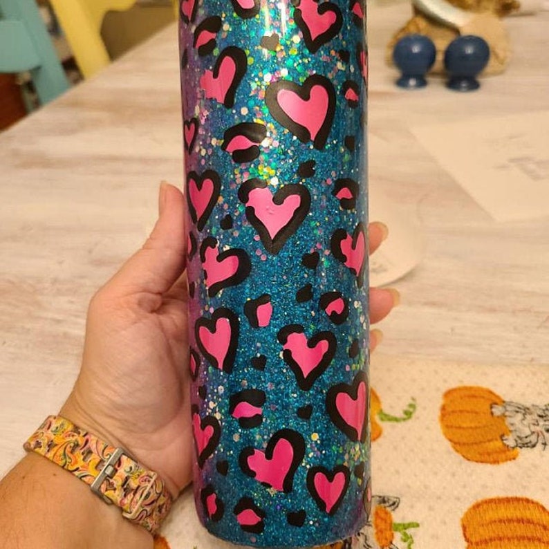 Pink Leopard Heart Print Pattern Svg Valentine Heart Pattern - Etsy