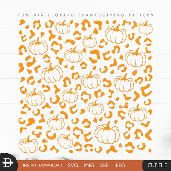 Pumpkin Leopard Pattern SVG Pumpkin Cheetah Pattern Svg | Etsy