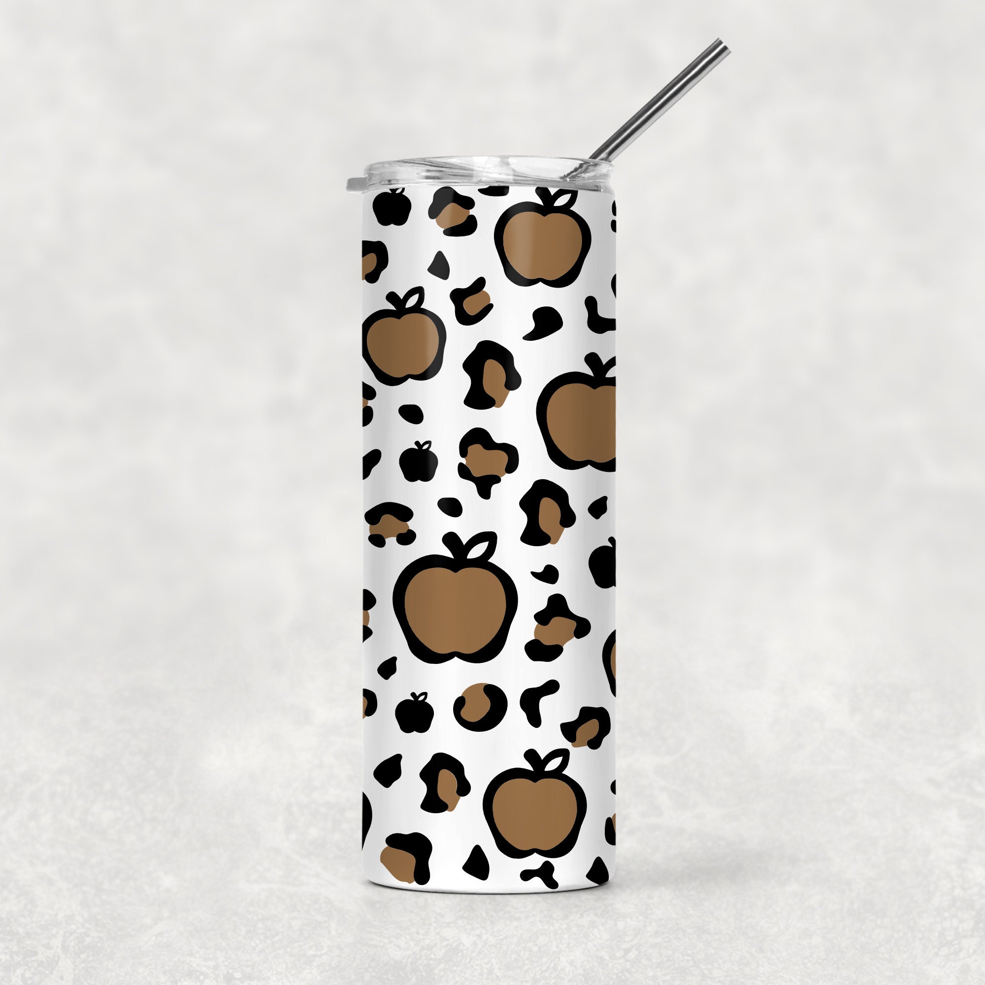 Apple Leopard Pattern SVG Apple Cheetah Pattern Svg School | Etsy