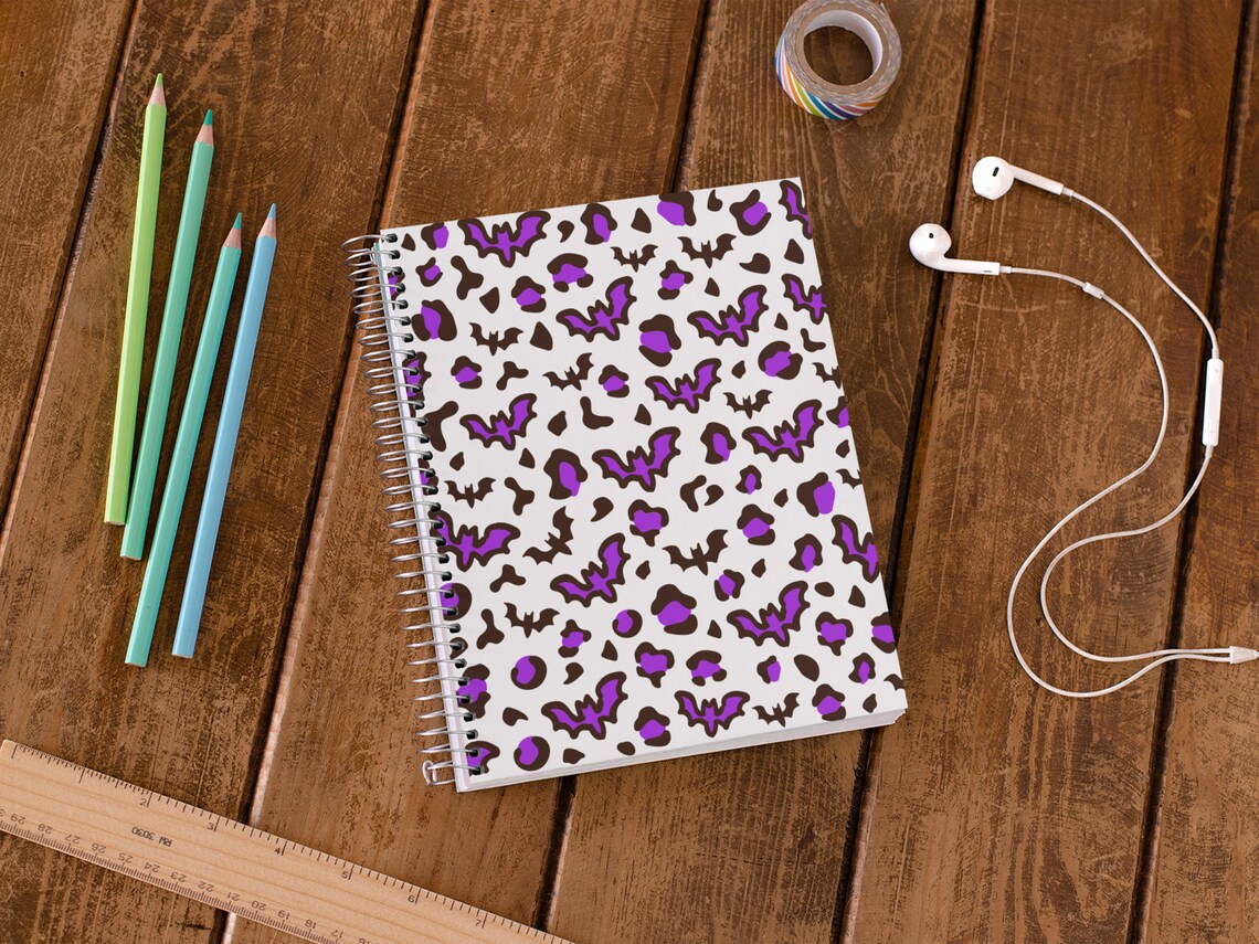 Purple Leopard Bat Pattern Svg, Bat Cheetah Pattern Svg, Halloween ...