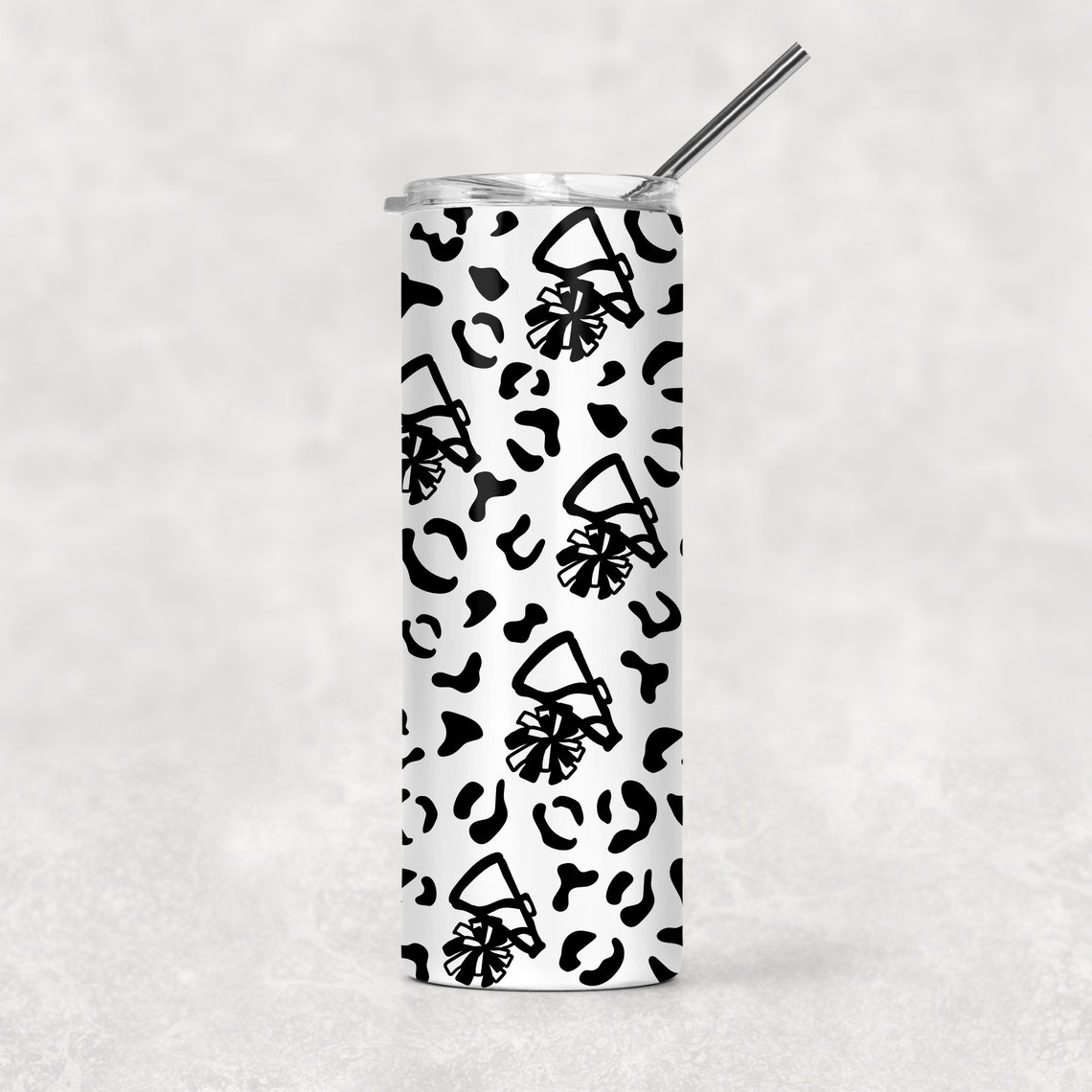 Megaphone Pompoms Leopard Pattern Cheerleader Pattern Svg - Etsy