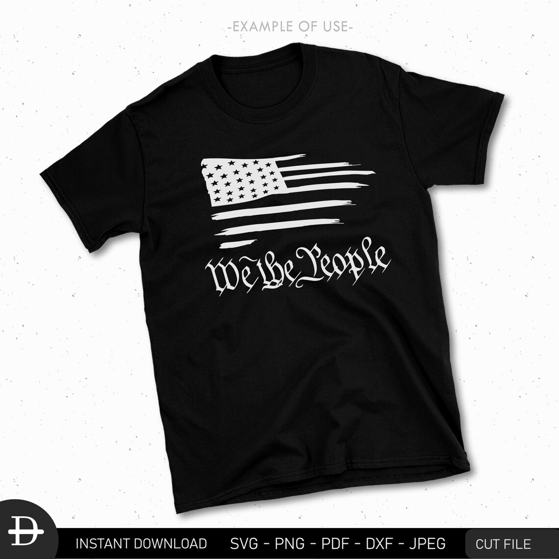 We the People USA Flag Svg Cut File Cricut Svg Silhouette - Etsy
