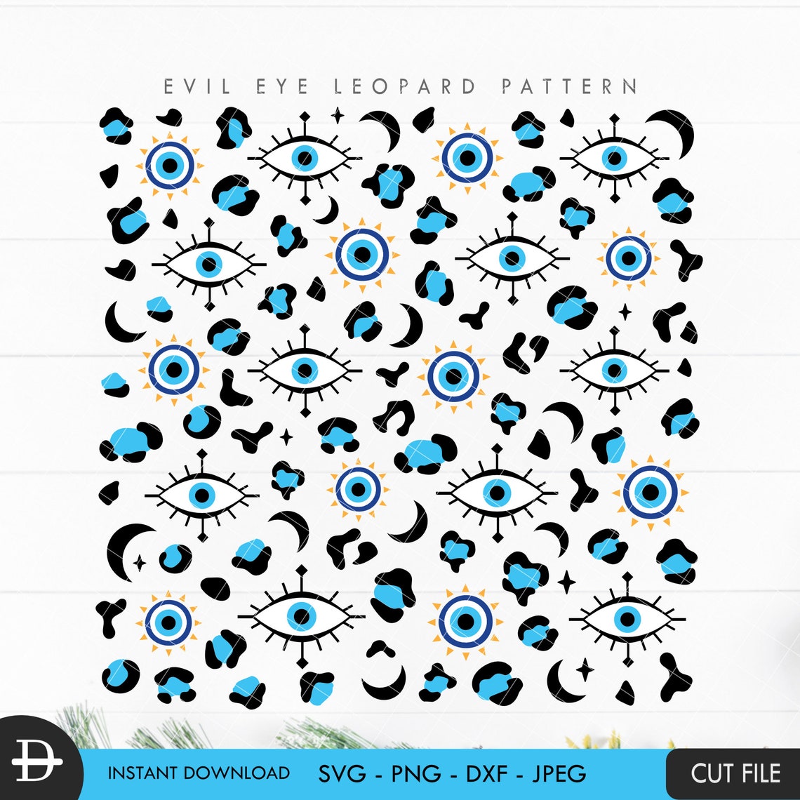Evil Eye Leopard Pattern Svg Turkish Hamsa Cheetah Svg Evil - Etsy