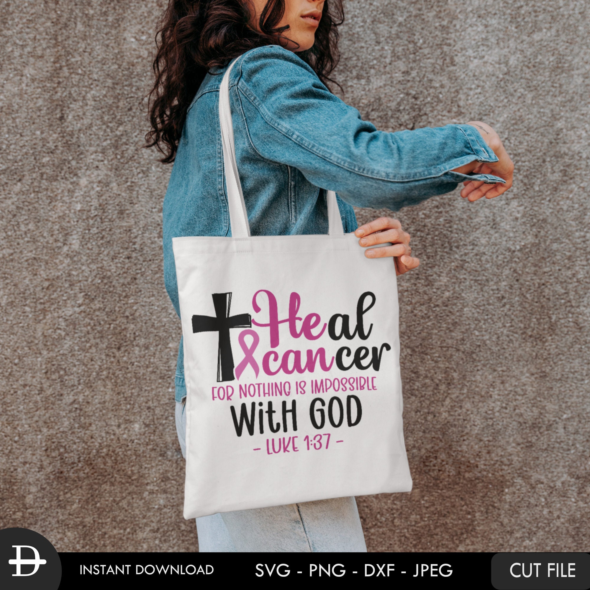 Heal Cancer SVG He Can Heal Svg Breast Cancer Awareness | Etsy