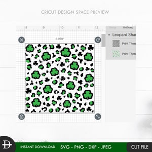 Shamrock Leopard Pattern Svg, Shamrock Cheetah Pattern, Saint Patrick's ...