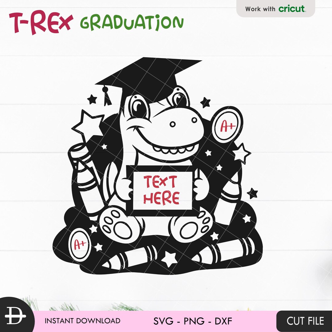T-rex Dino Preschool Pre-k Graduate School Graduation Day for Kids ...