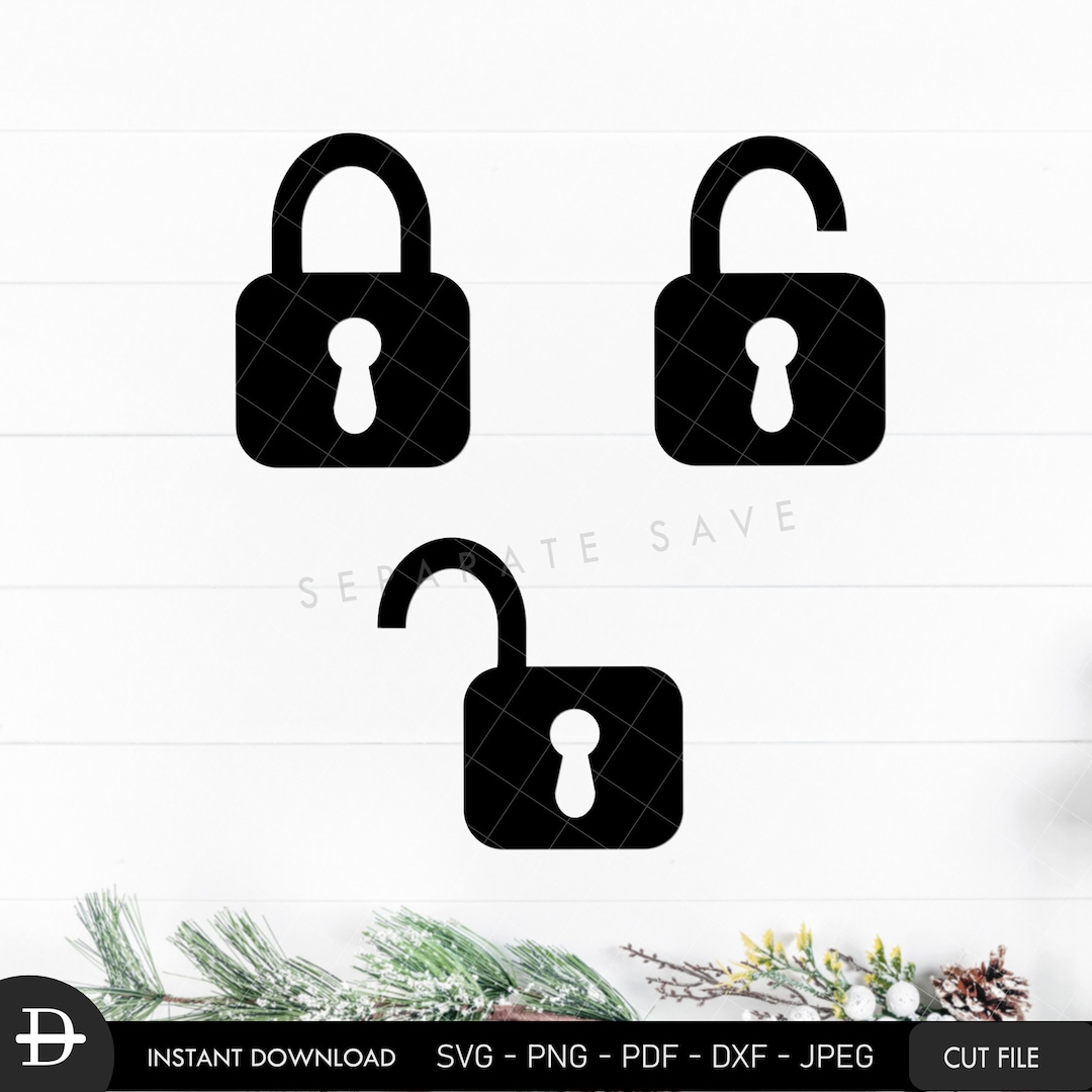 Door Locking/unlocking Decal Svg Cut File Instant Download, Door ...
