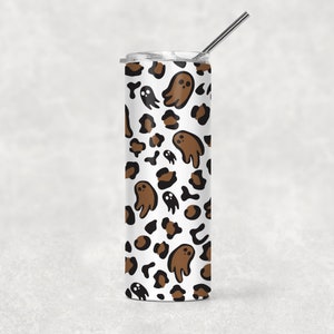 Leopard Ghost Pattern, Cute Ghost Cheetah Pattern, Spooky Season ...