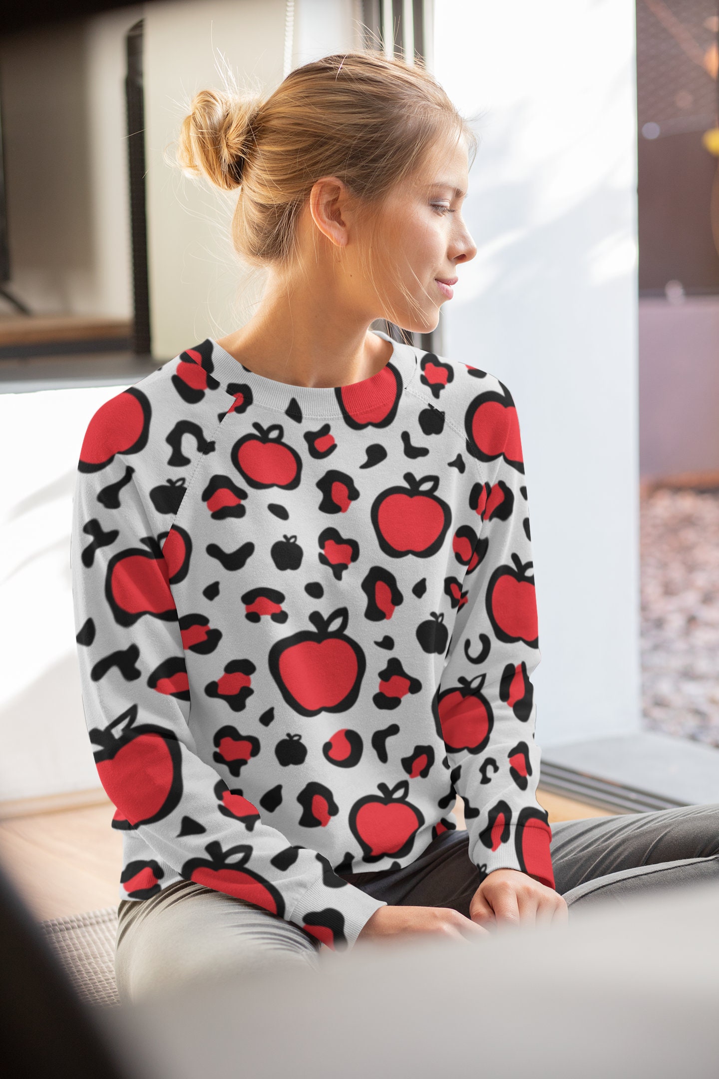 Red Apple Leopard Pattern SVG Apple Cheetah Pattern Svg | Etsy