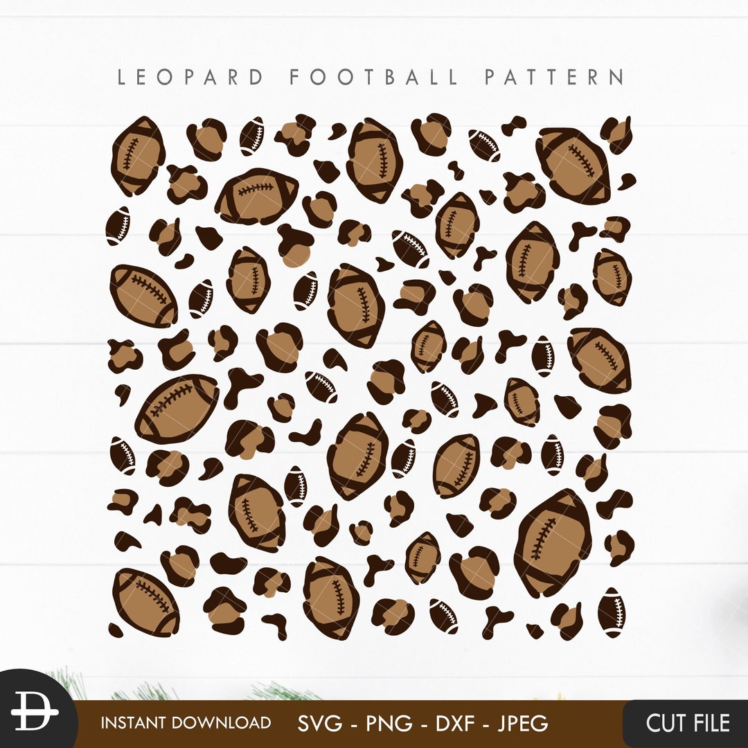Leopard Football Pattern SVG, Football Cheetah Pattern Svg, Sport ...