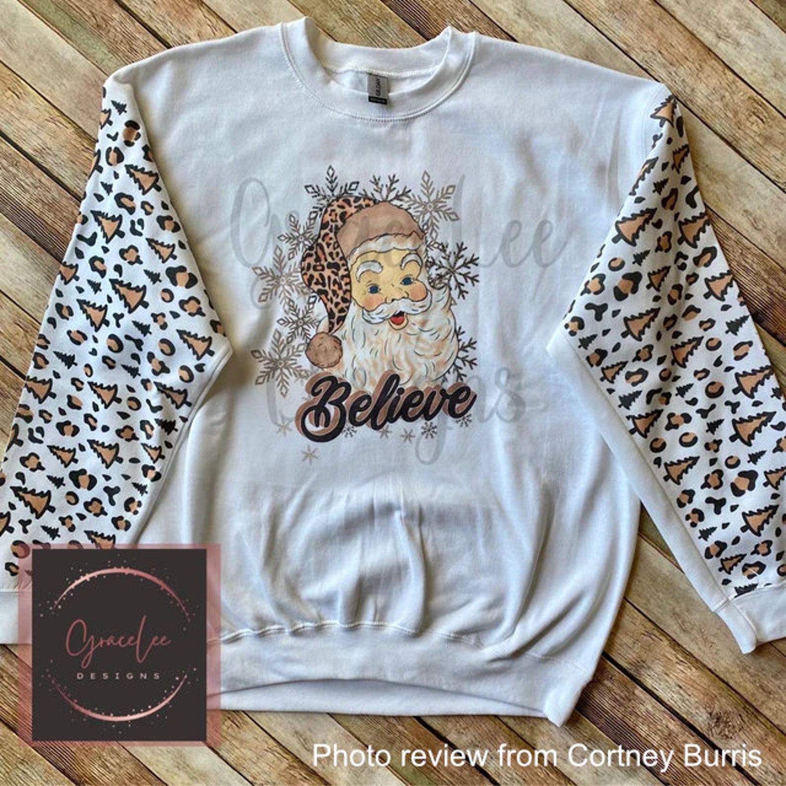 Christmas Tree Leopard Pattern SVG Christmas Tree Cheetah - Etsy