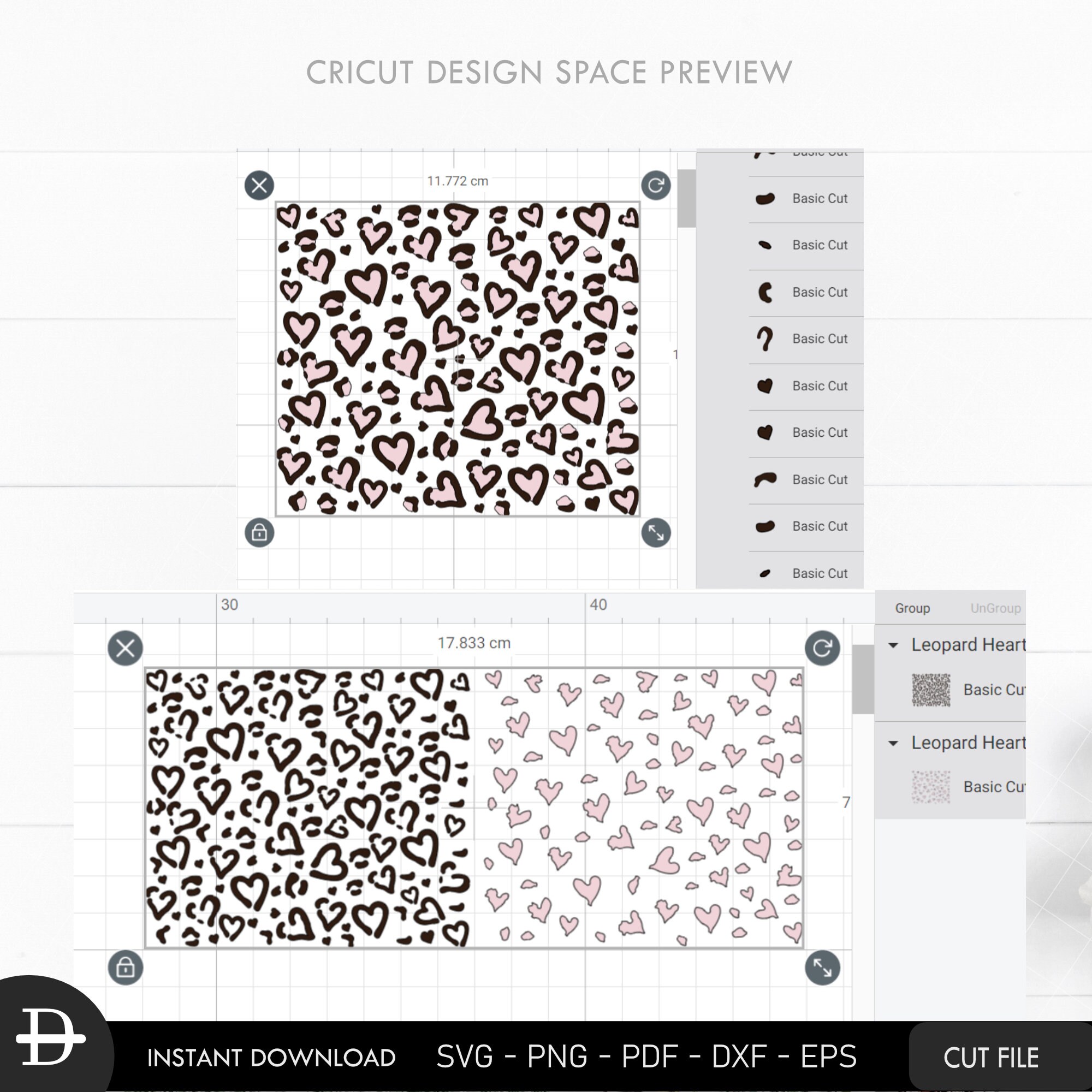 Pale Pink Leopard Heart Print Pattern Svg Valentine Heart | Etsy