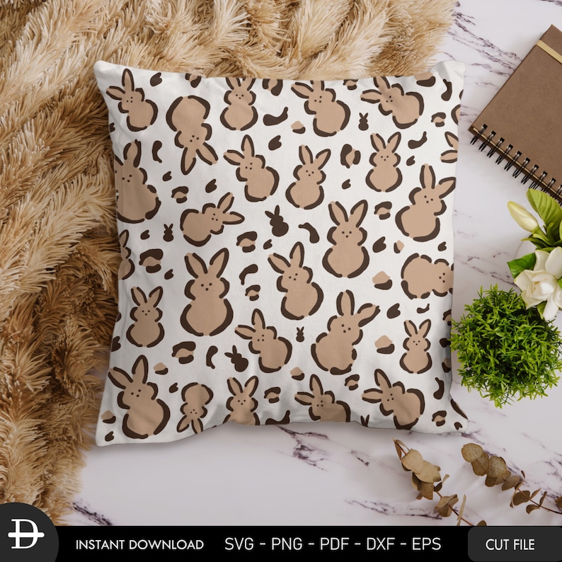 Leopard Rabbit Print Pattern Svg Cheetah Bunny Print Pattern - Etsy
