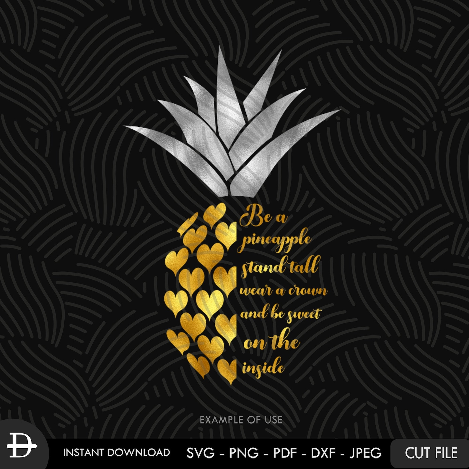 Be A Pineapple Quote svg Stand tall svg Wear a crown and | Etsy