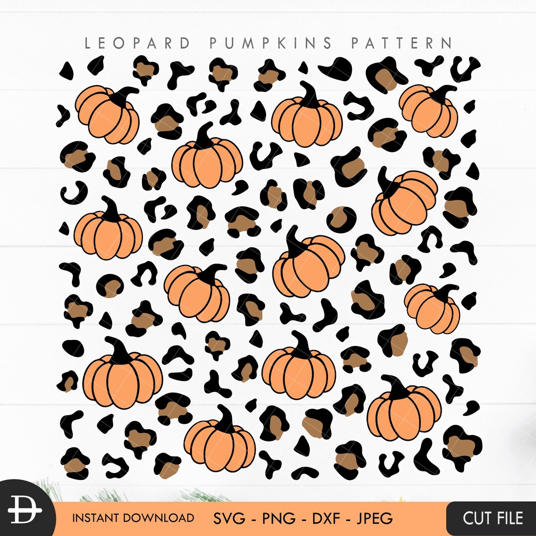 Pumpkins Leopard Pattern, Fall Pumpkin Cheetah, Autumn Thanksgiving ...