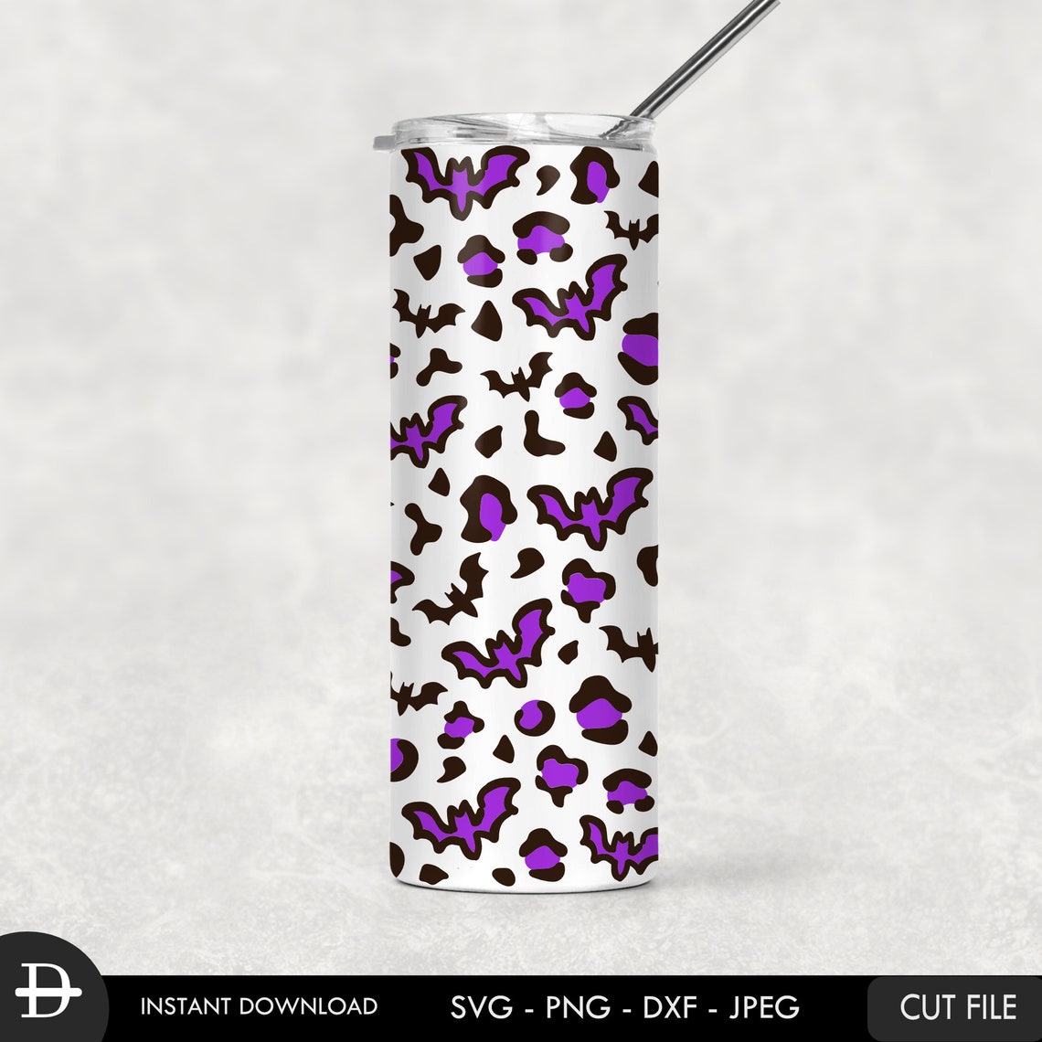 Purple Leopard Bat Pattern Svg, Bat Cheetah Pattern Svg, Halloween ...
