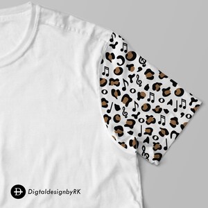 Musical Notes Leopard Cheetah Pattern SVG, Musical Music Teacher Mom ...