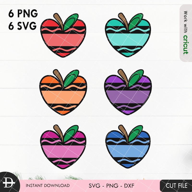 Heart Apple Svg - Etsy