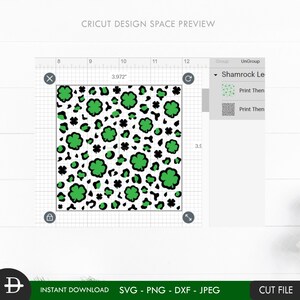 Shamrock Leopard Pattern Svg, Shamrock Cheetah Pattern Svg, Saint ...