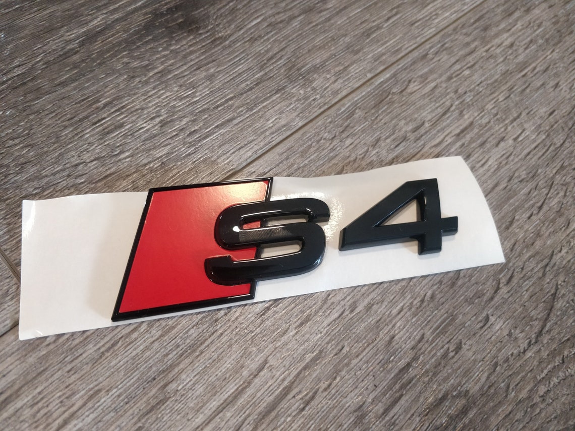 Audi S4 Black Trunk Emblem. Black Audi S4 Badge - Etsy