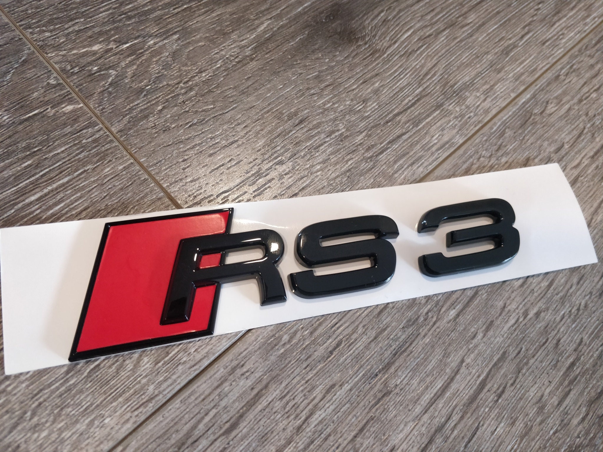 Audi RS3 Black Trunk Emblem. Black Audi RS3 Badge - Etsy