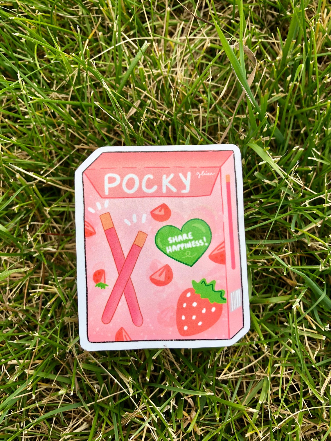 Cute Pocky Stickers Unique Strawberry Matcha Rainbow Galaxy Waterproof ...