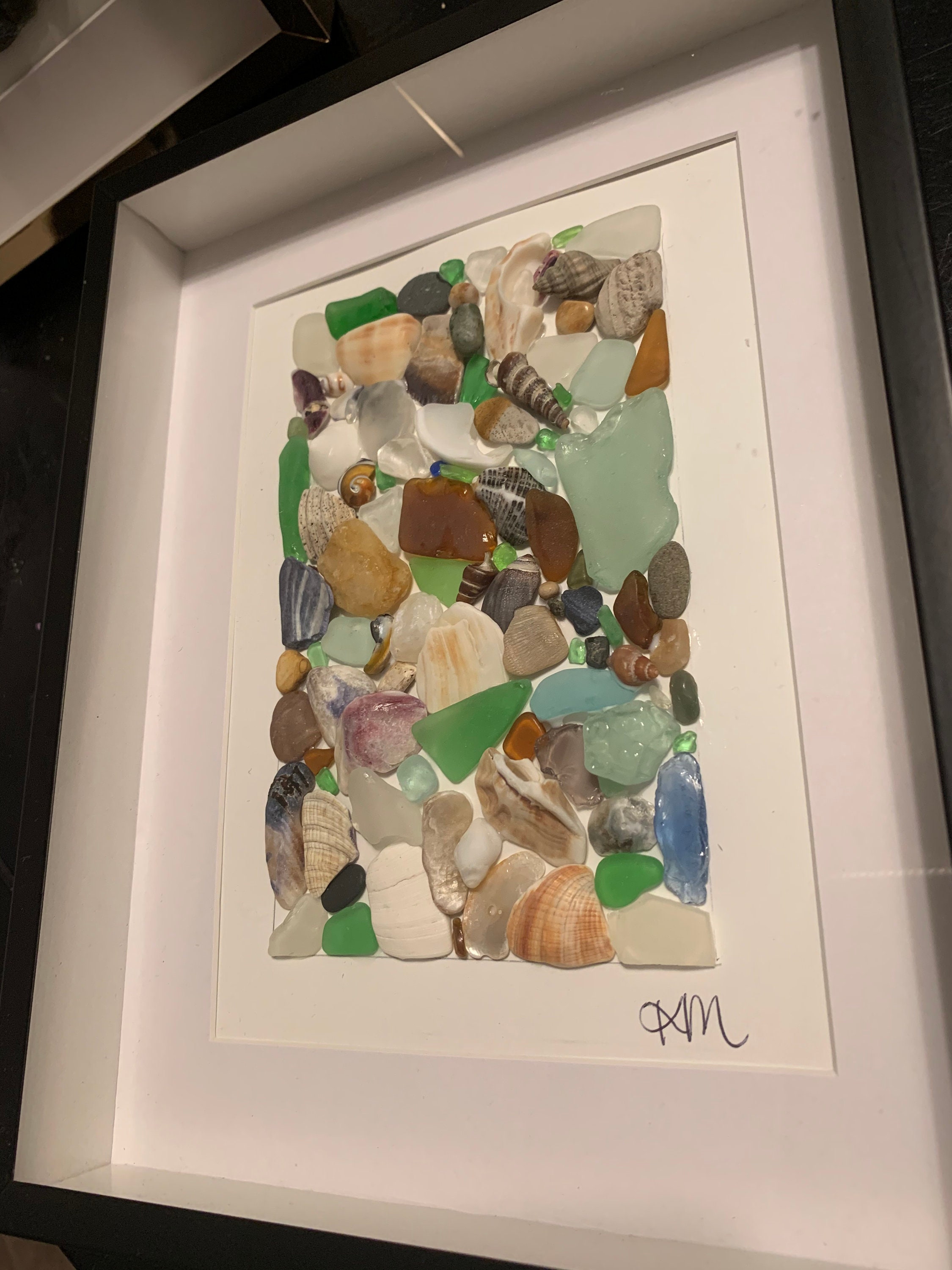 Shell and Sea Glass Shadowbox Frame - Etsy