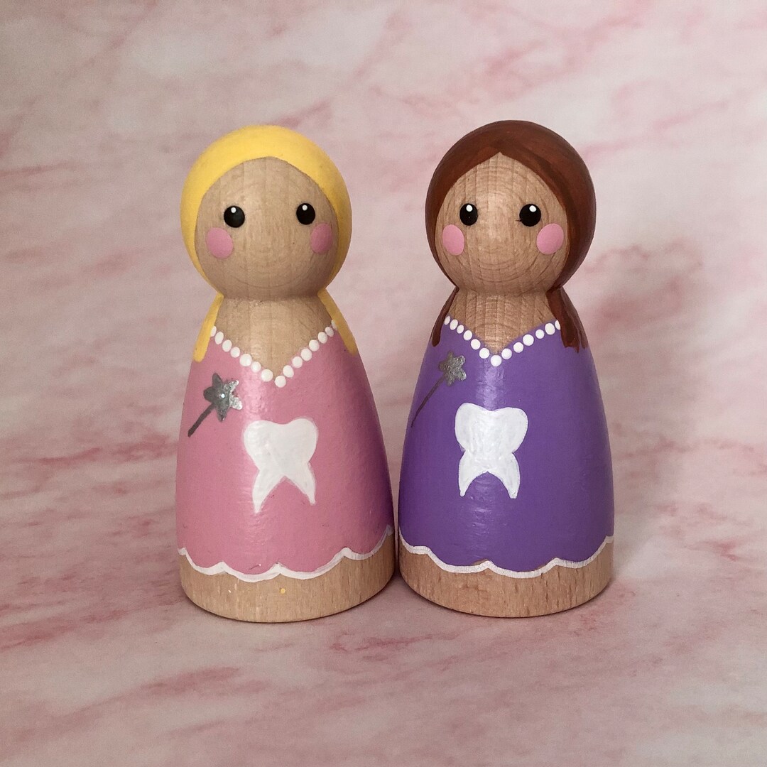 Tooth Fairy Hand Painted Wooden Tooth Fairy Peg Doll - Etsy
