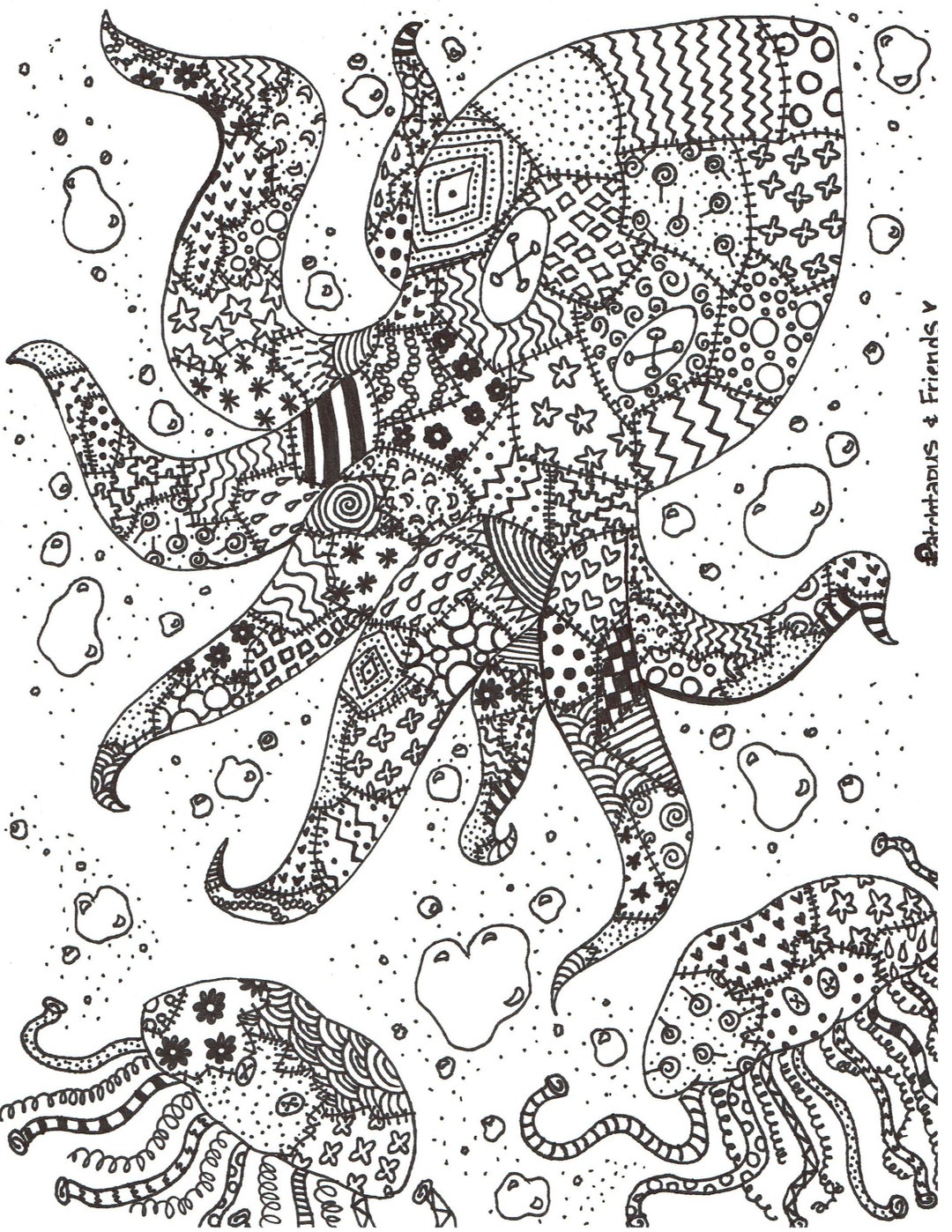 9 Detailed Designs Coloring Pages, Coloring for All Ages - Etsy