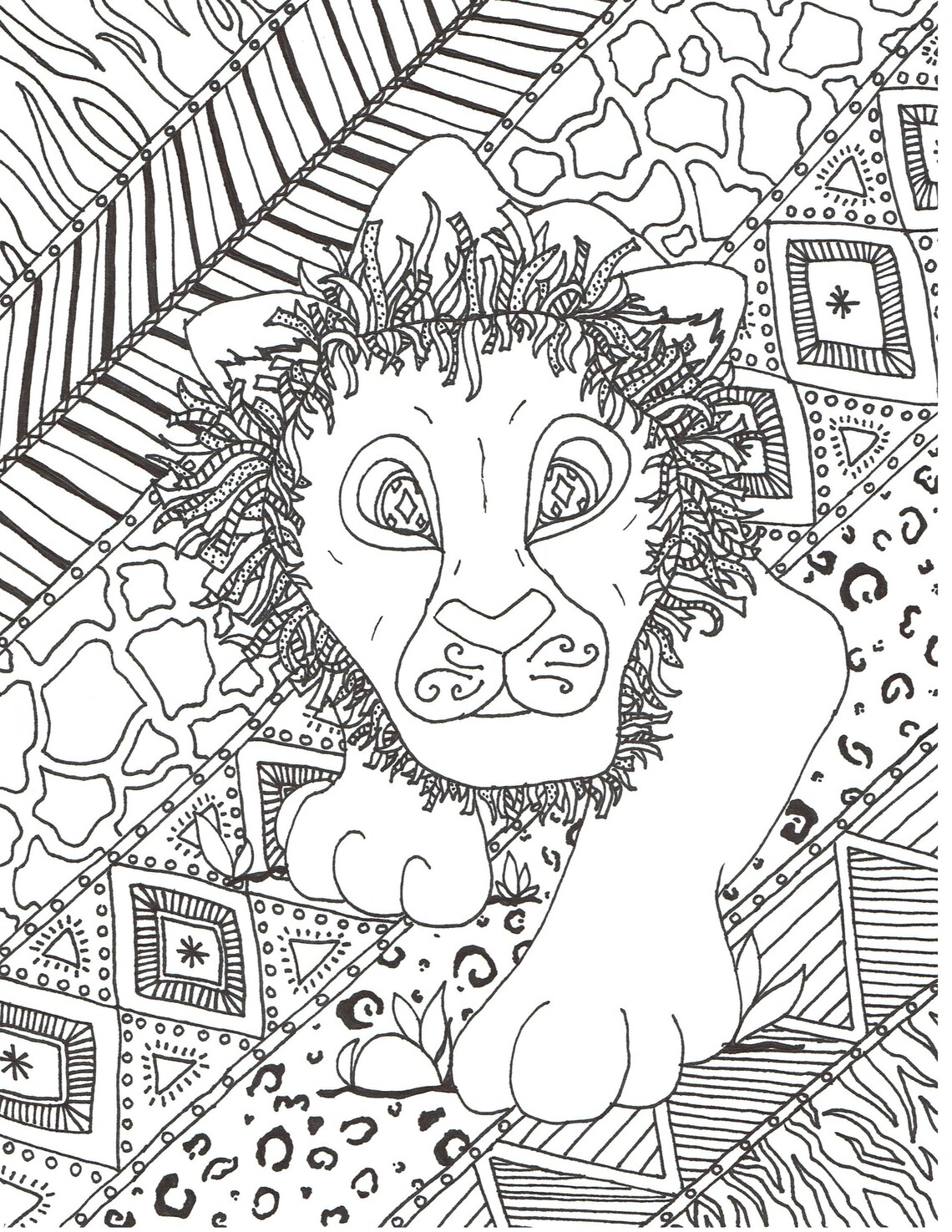 9 Detailed Designs Coloring Pages, Coloring for All Ages - Etsy