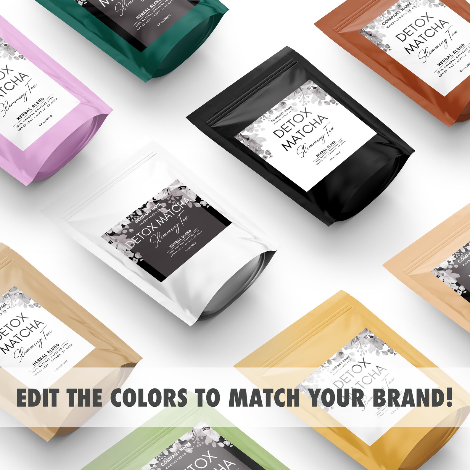 Editable Pouch Label Template 6 Sizes Bundle Custom Product - Etsy UK