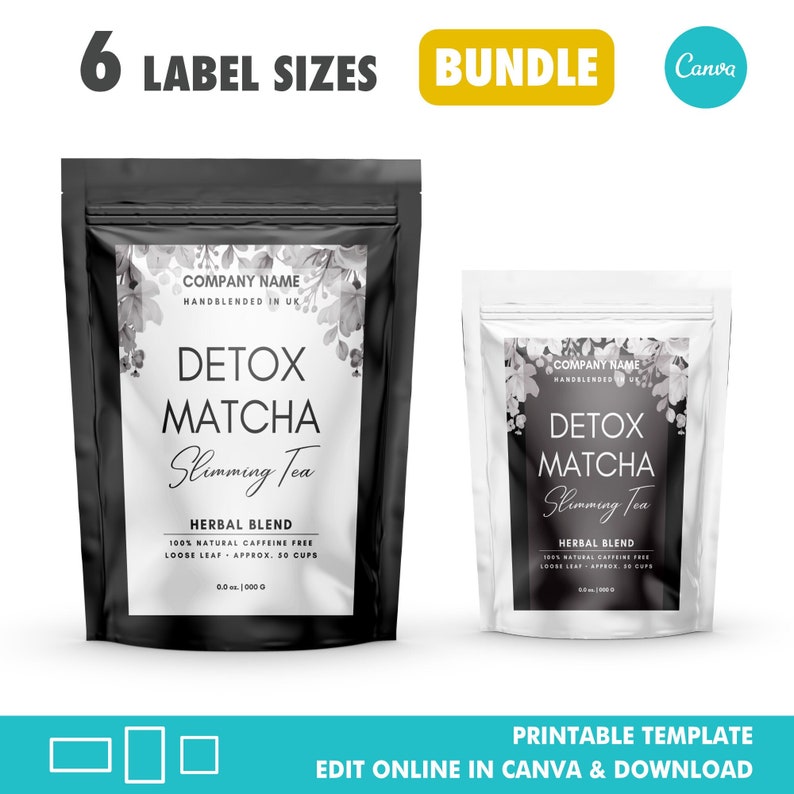 Editable Pouch Label Template 6 Sizes Bundle Custom Product - Etsy UK