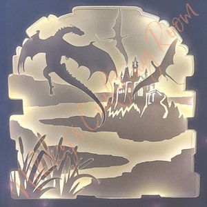 Dragon 3D Shadow Box Svg,light Box Template,digital Download,cricut,diy ...
