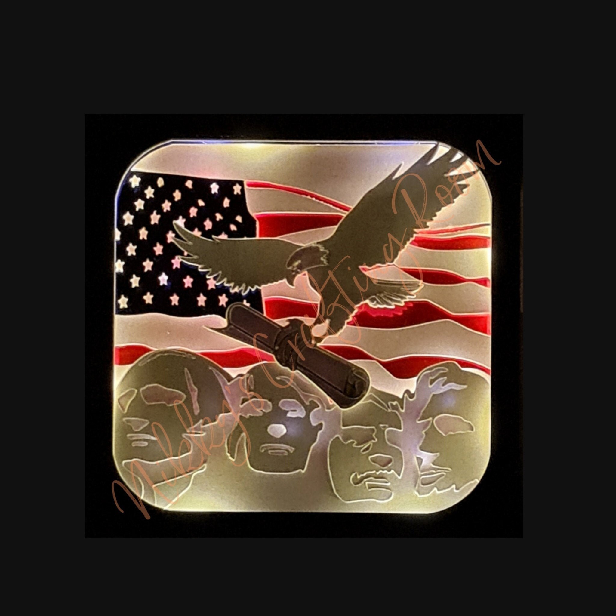July 4thindependence Dayamerican Flag3d Shadow Box - Etsy