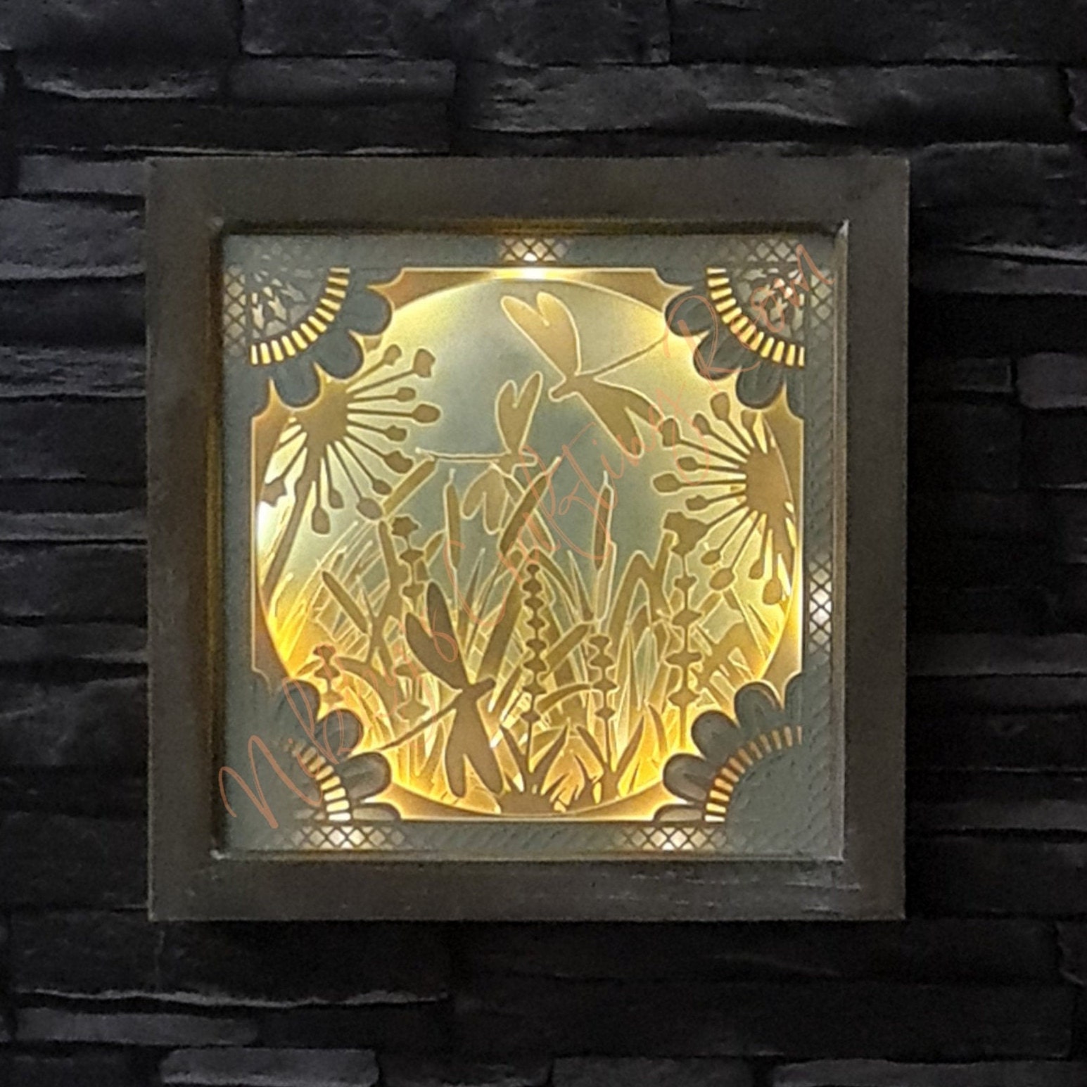 Dragonfly 3d Shadow Box Svg Digital Downloadlight Box - Etsy